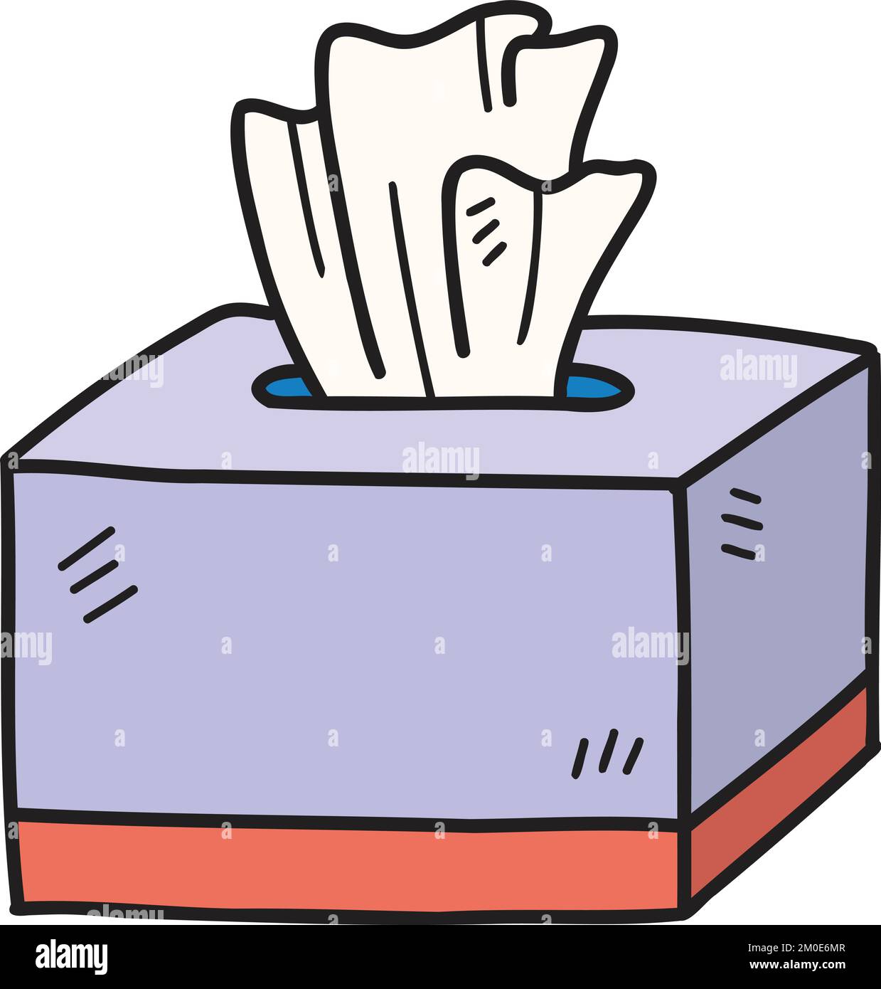 Hand Drawn tissue box illustration isolated on background Stock Vector ...