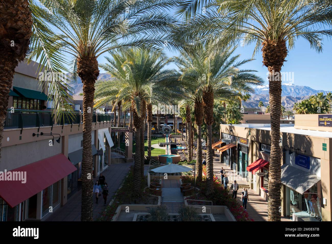 Palm Desert, California, USA - January 1, 2022: Morning sunlight ...