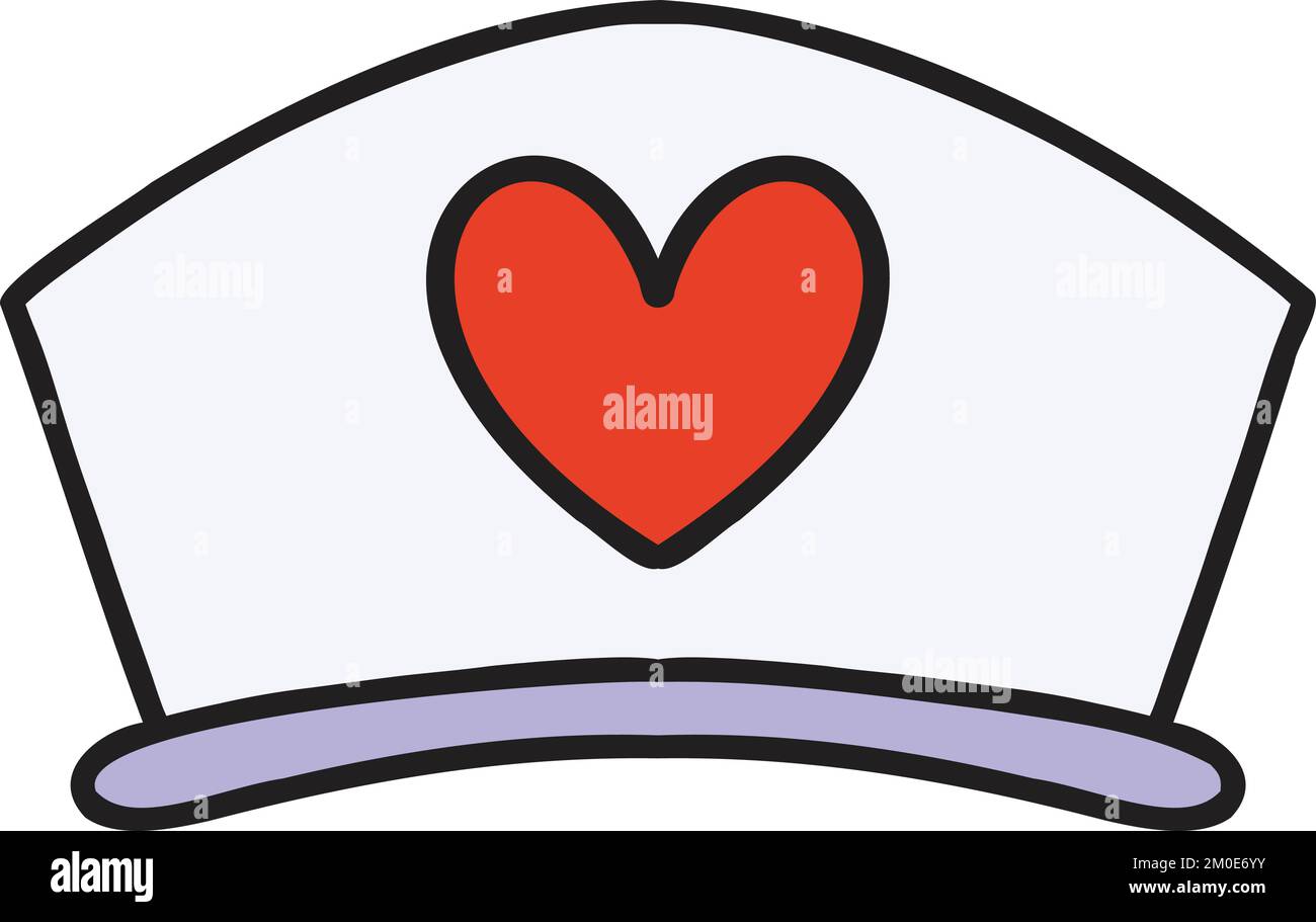 Hand Drawn nurse cap illustration isolated on background Stock Vector ...