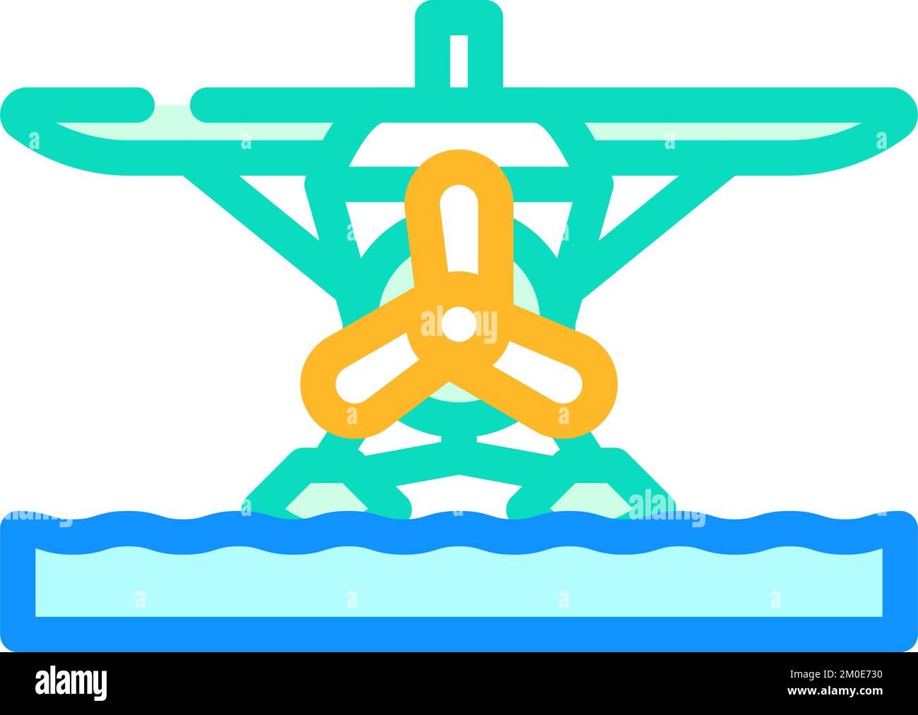floatplane airplane aircraft color icon vector illustration Stock ...