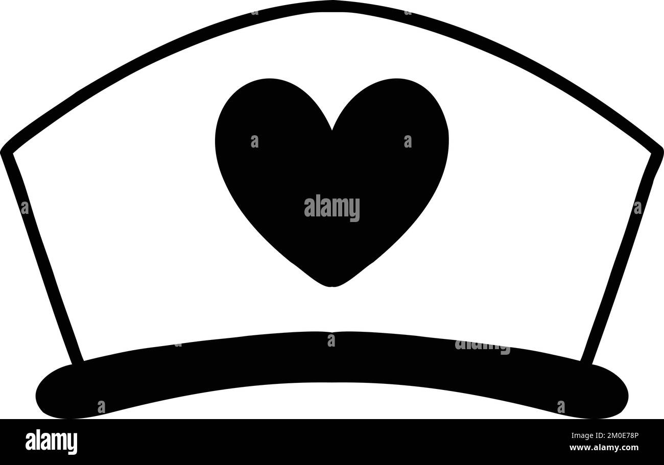 Hand Drawn nurse cap illustration isolated on background Stock Vector ...