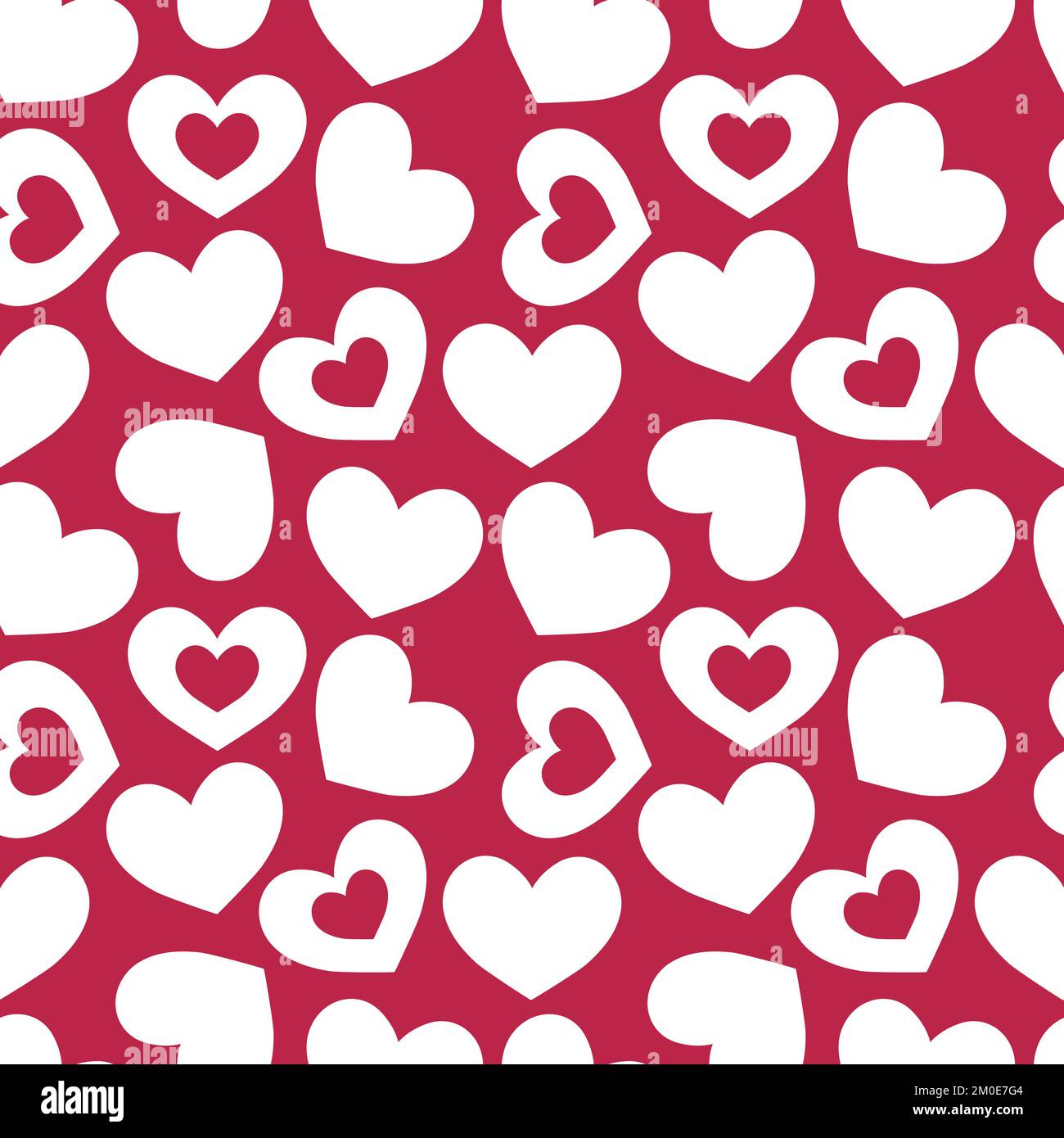 Cute hearts pattern. Seamless Valentine day background with white ...