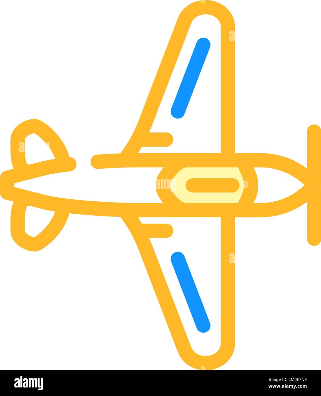 monoplane airplane aircraft color icon vector illustration Stock Vector ...