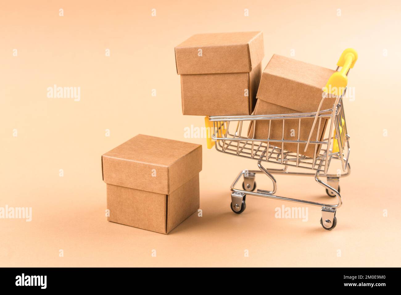 Shopping tray with paper boxes for storaging or transportation over ...