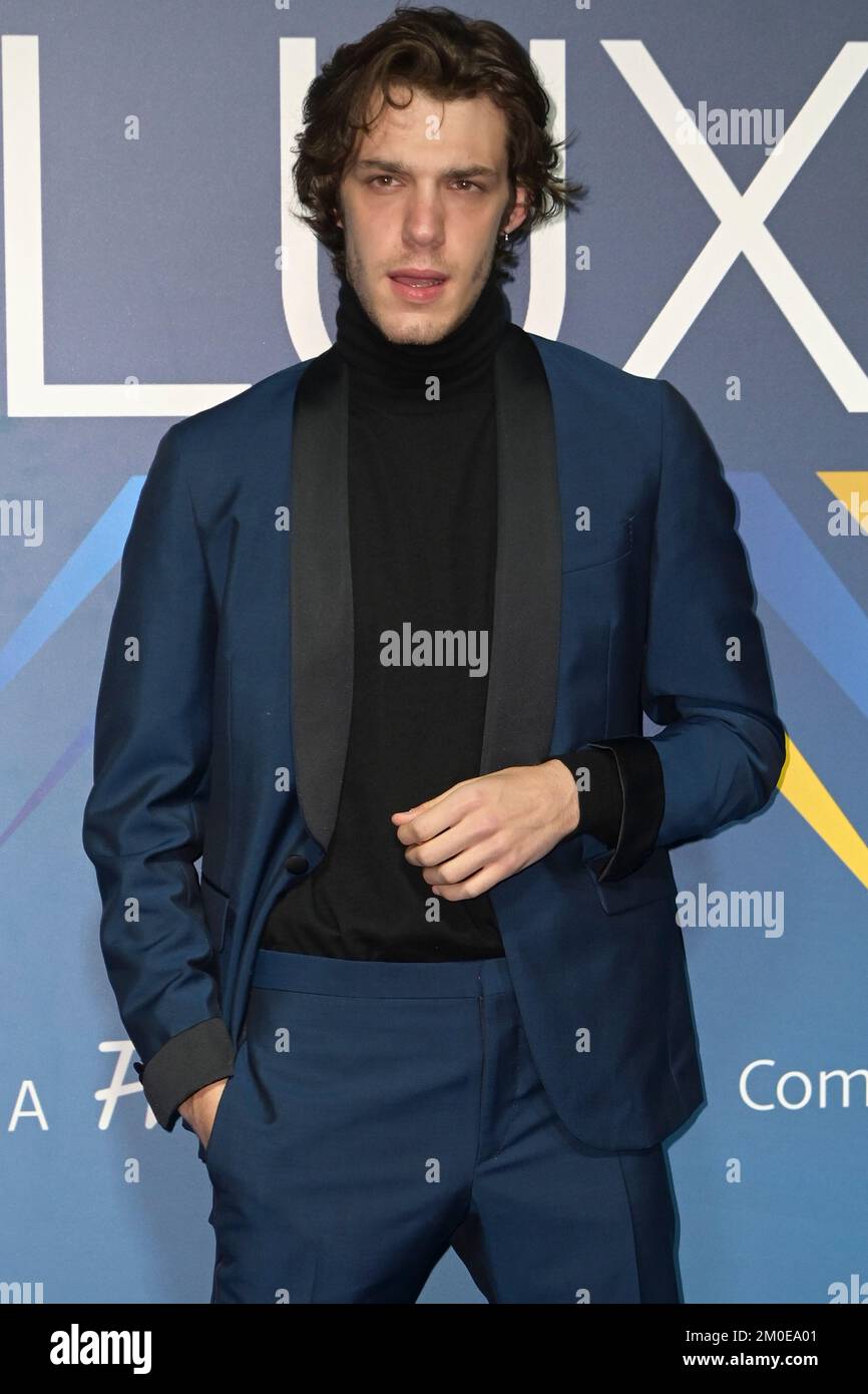 Matteo Oscar Giuggioli attends the blue carpet for the Lux Vide 30th ...