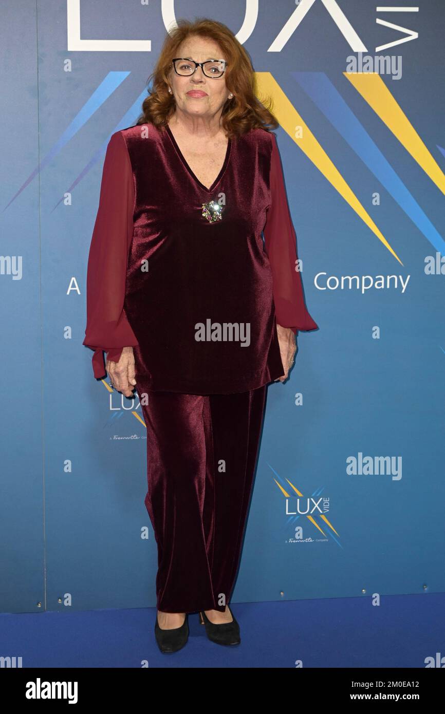 Valeria Fabrizi attends the blue carpet for the Lux Vide 30th ...