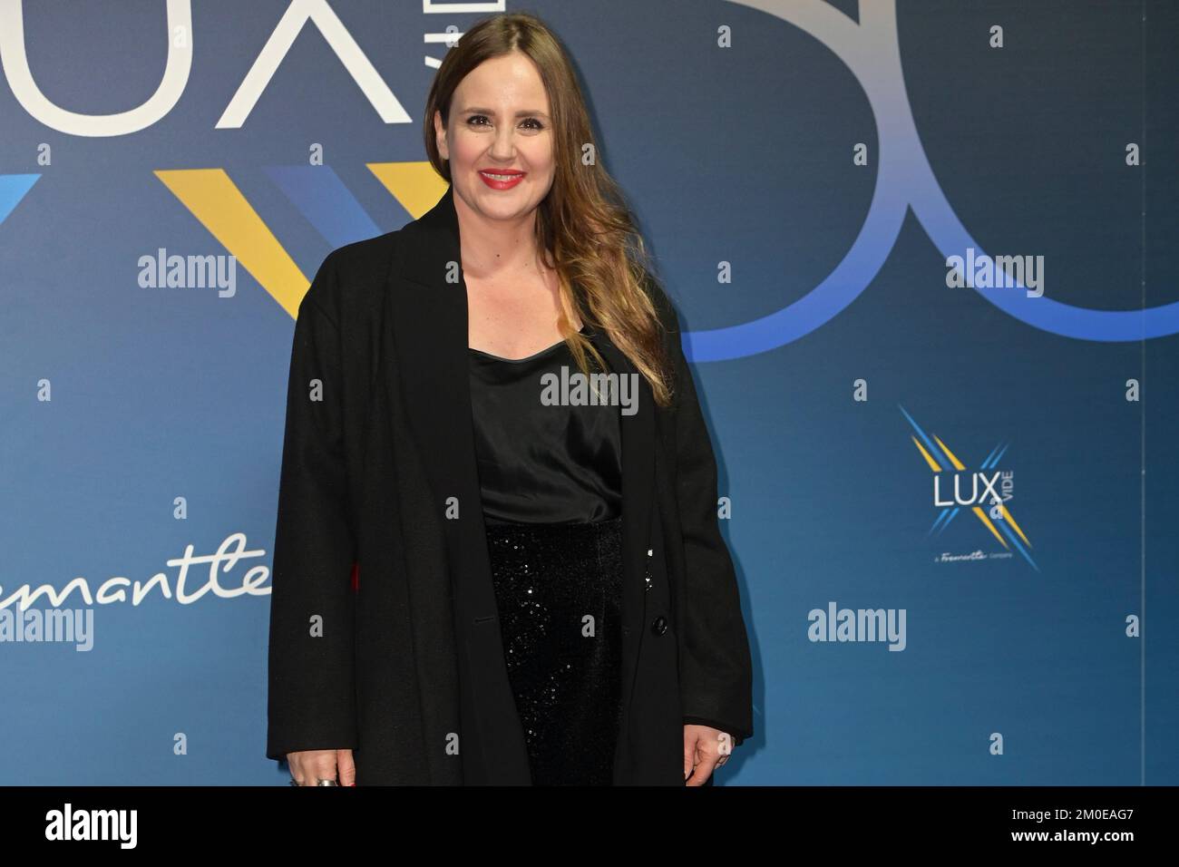 Luisa De Santis attends the blue carpet for the Lux Vide 30th ...