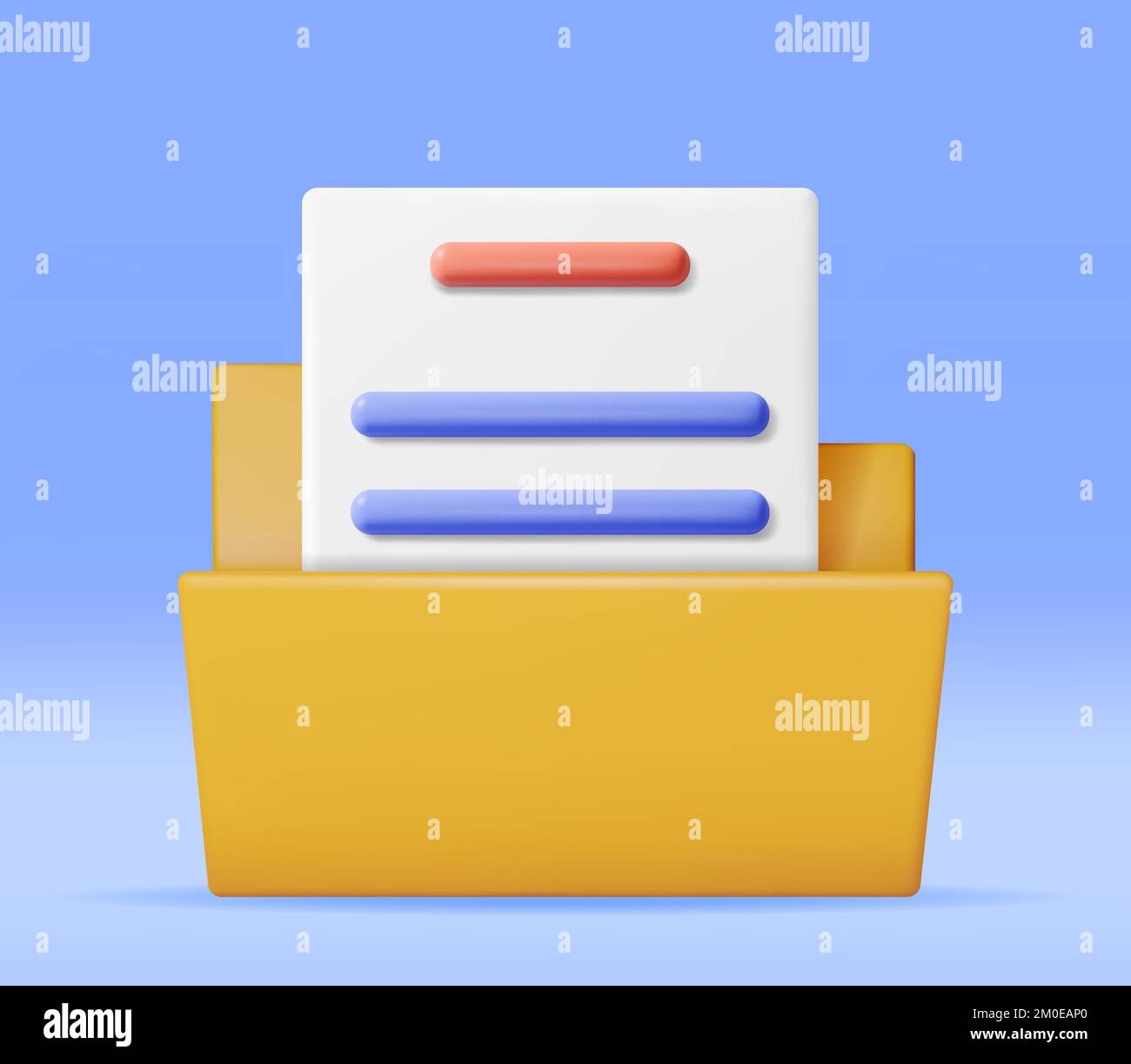 3D Business Folder full of Papers Stock Vector Image & Art - Alamy