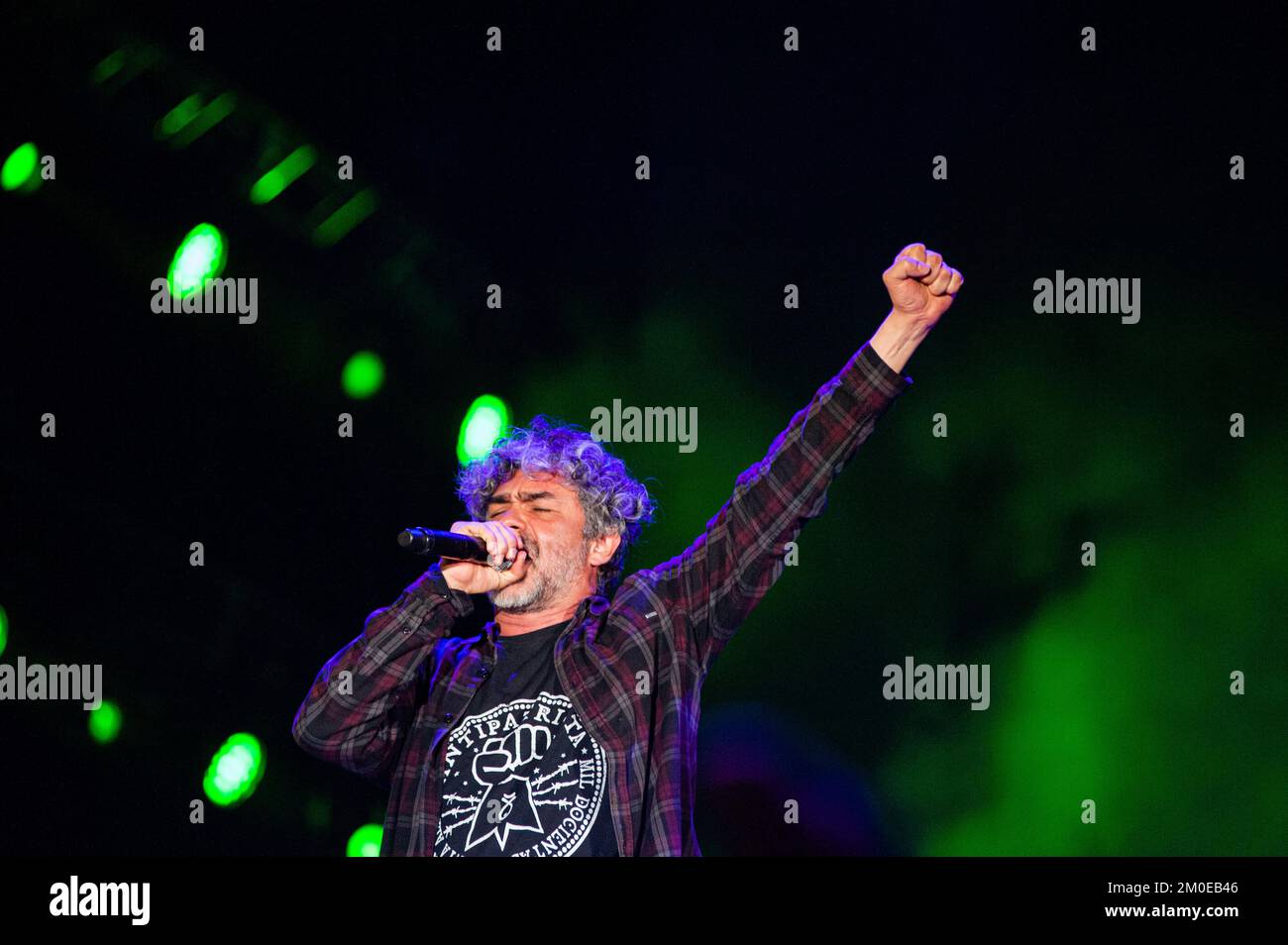 Colombian band 1280 Almas perform during the closing day of the 'Rock ...