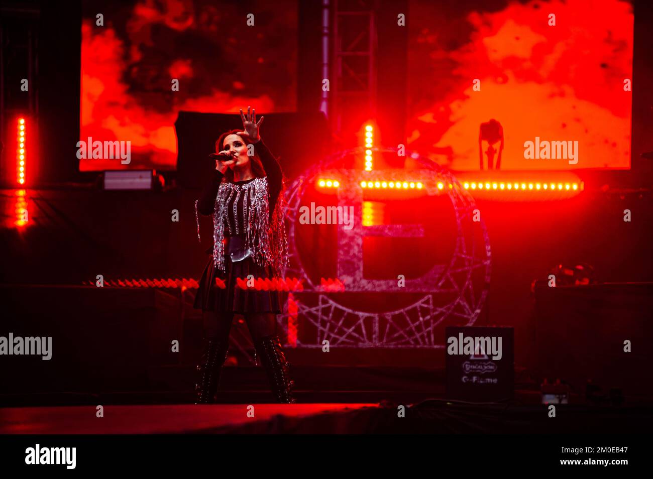 Metal band Titan performs during the closing day of the 'Rock al Parque ...