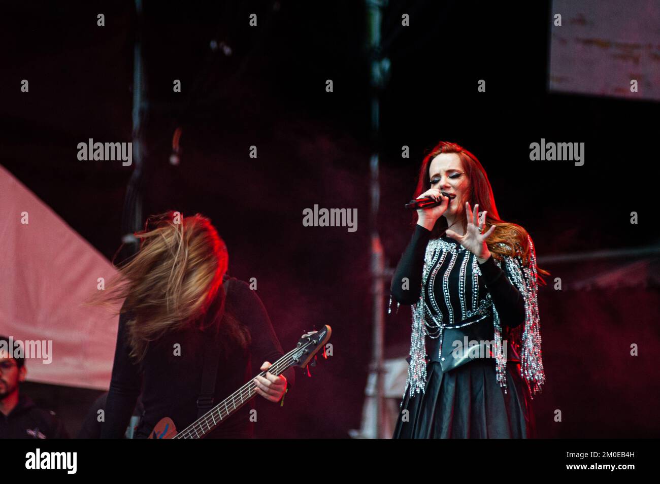 Metal band Titan performs during the closing day of the 'Rock al Parque ...