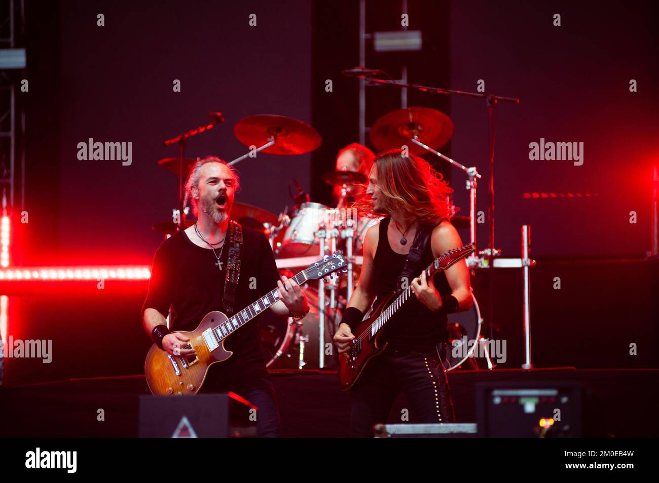 Metal band Titan performs during the closing day of the 'Rock al Parque ...