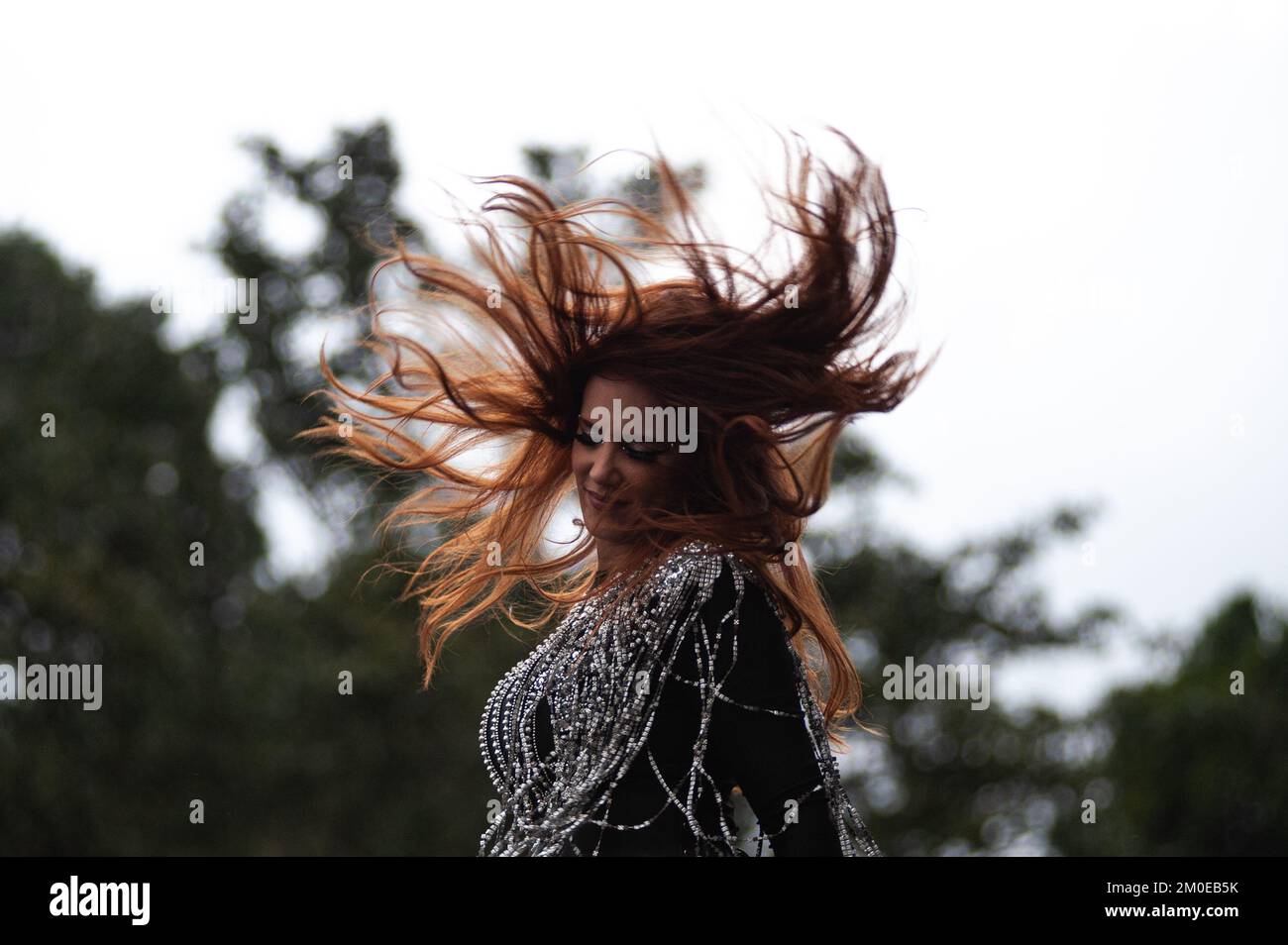 Metal band Titan performs during the closing day of the 'Rock al Parque ...