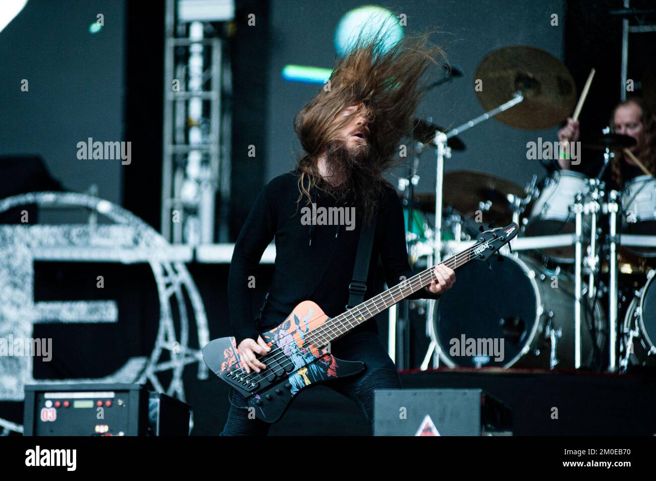 Metal band Titan performs during the closing day of the 'Rock al Parque ...