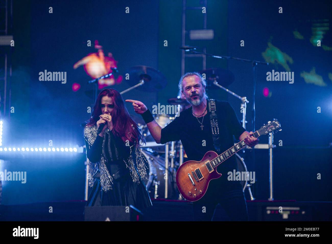 Metal band Titan performs during the closing day of the 'Rock al Parque ...