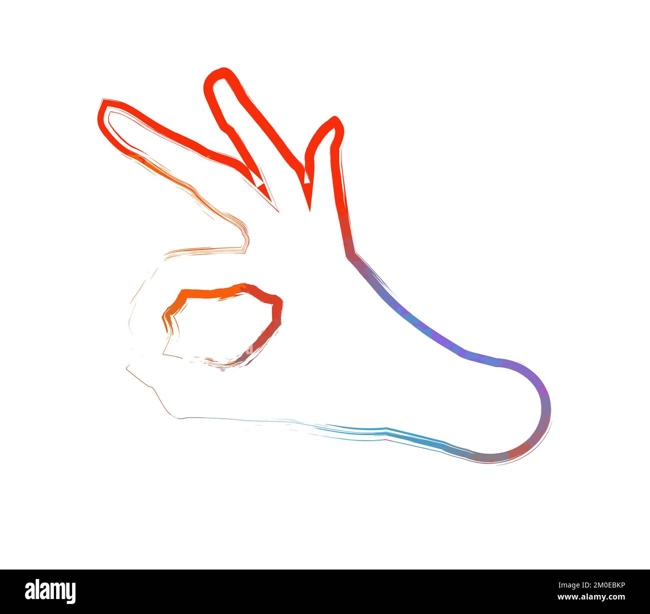 The OK, good, perfect gesture icon. Okay colorful symbol. Vector ...