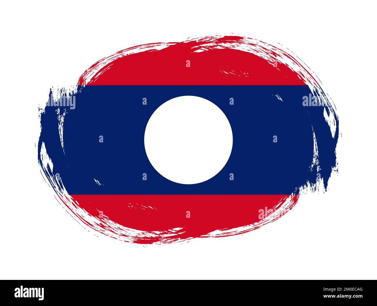 Flag laos Cut Out Stock Images & Pictures - Alamy