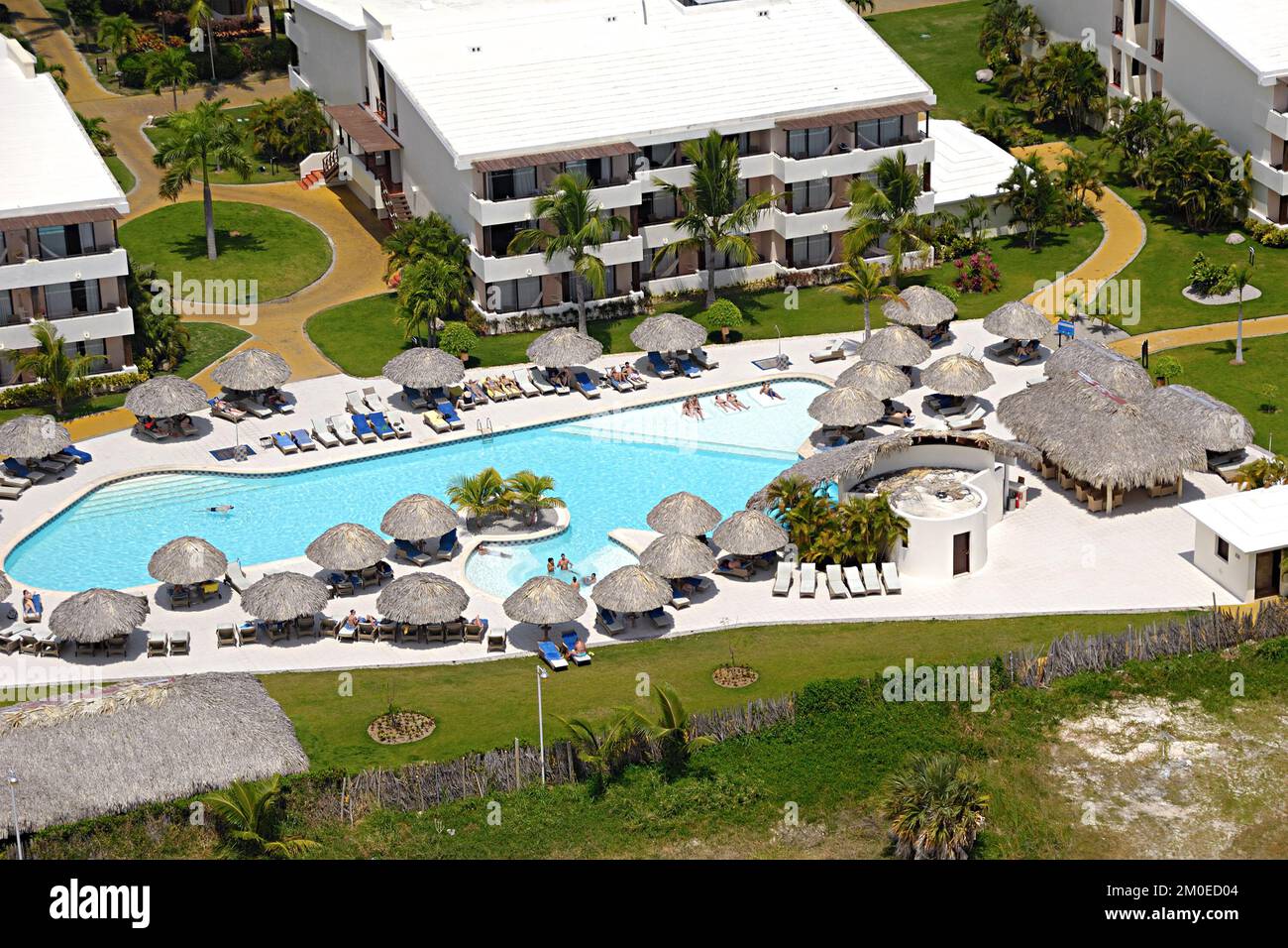 Very nice hotel resort with a pool Stock Photo - Alamy