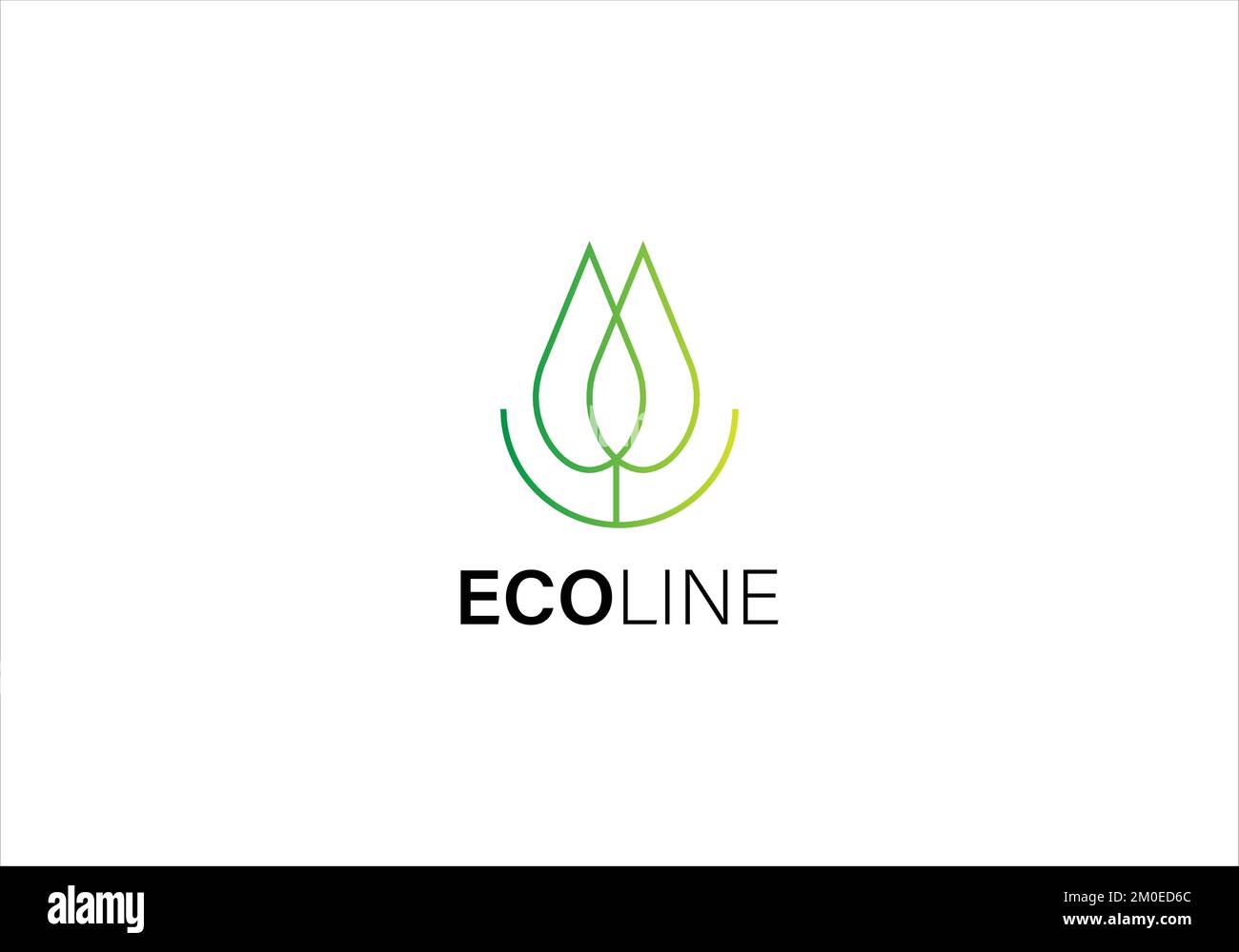 eco line vector logo design template for business Stock Vector Image ...