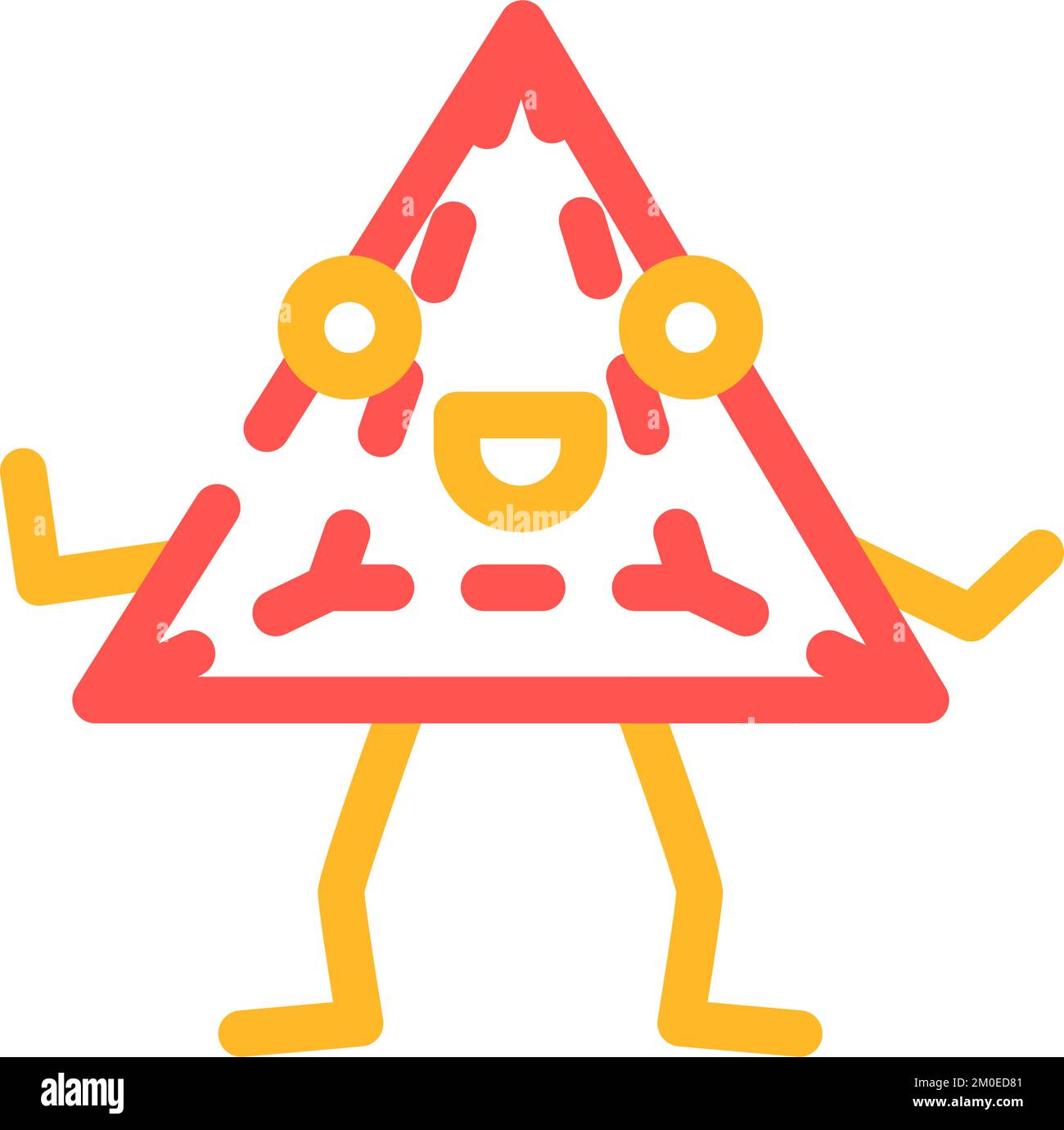 pyramid geometric shape character color icon vector illustration Stock ...