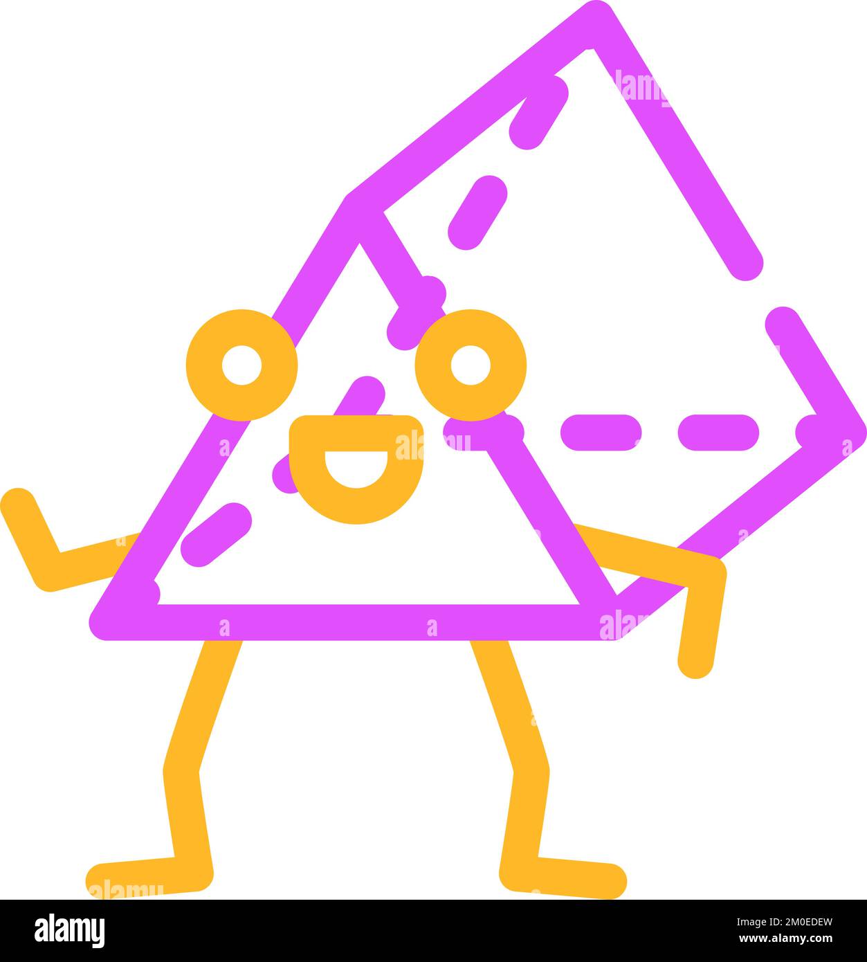 prism geometric shape character color icon vector illustration Stock ...