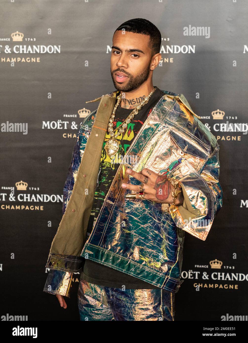 Vic Mensa attends the Moet and Chandon Holiday Season Celebration at ...