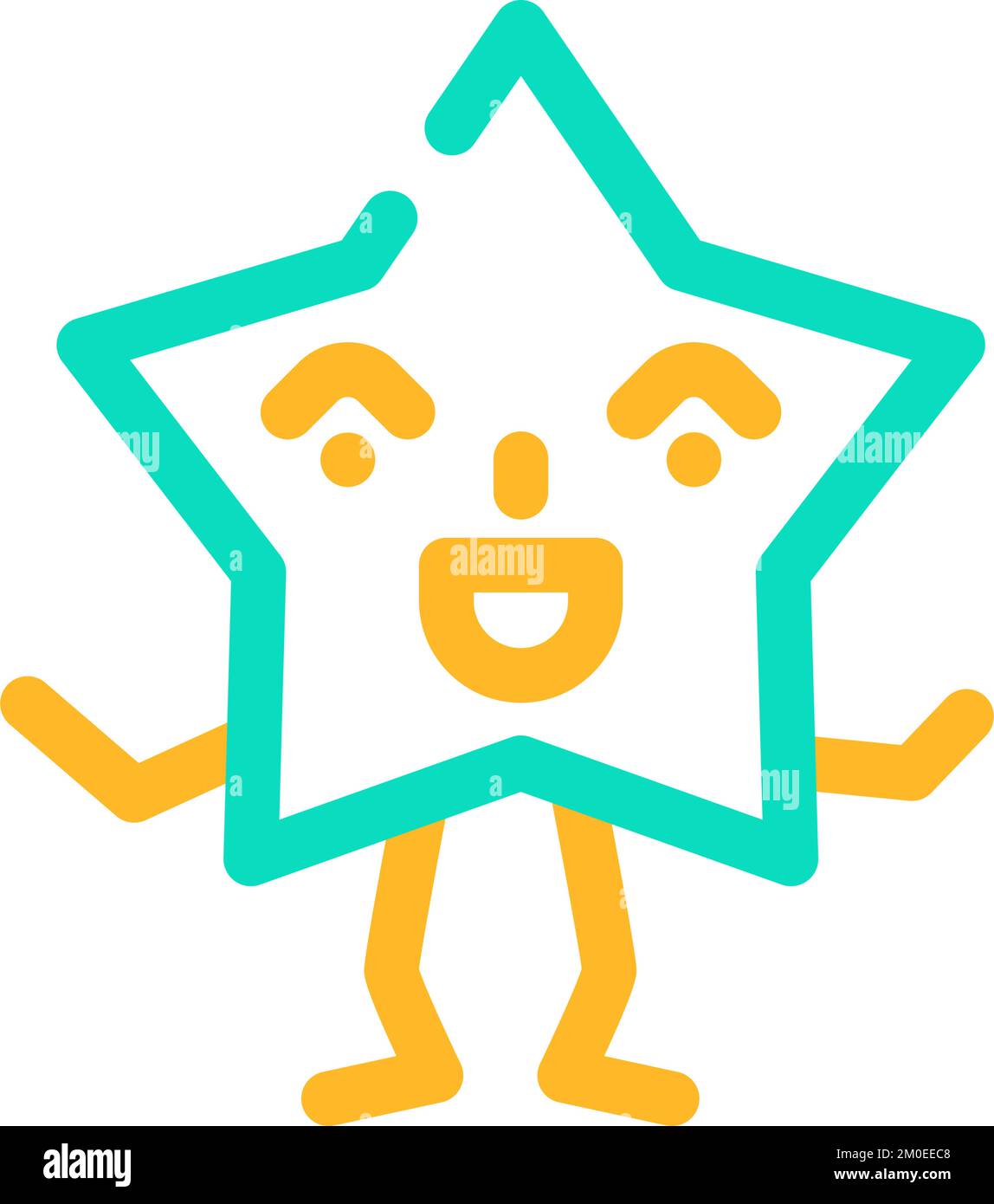 star geometric shape character color icon vector illustration Stock ...