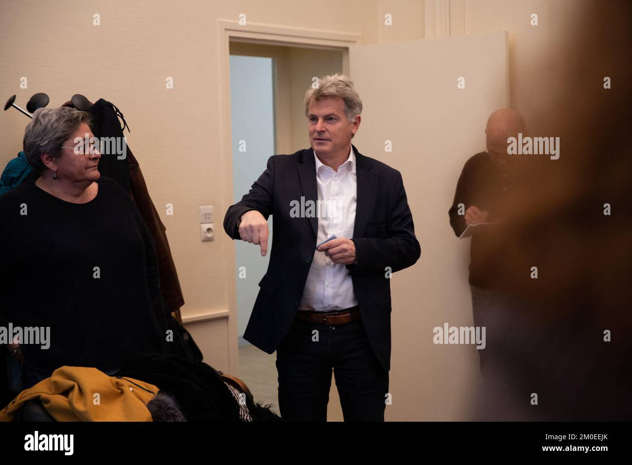 Fabien Roussel, national secretary of the French Communist Party visits ...