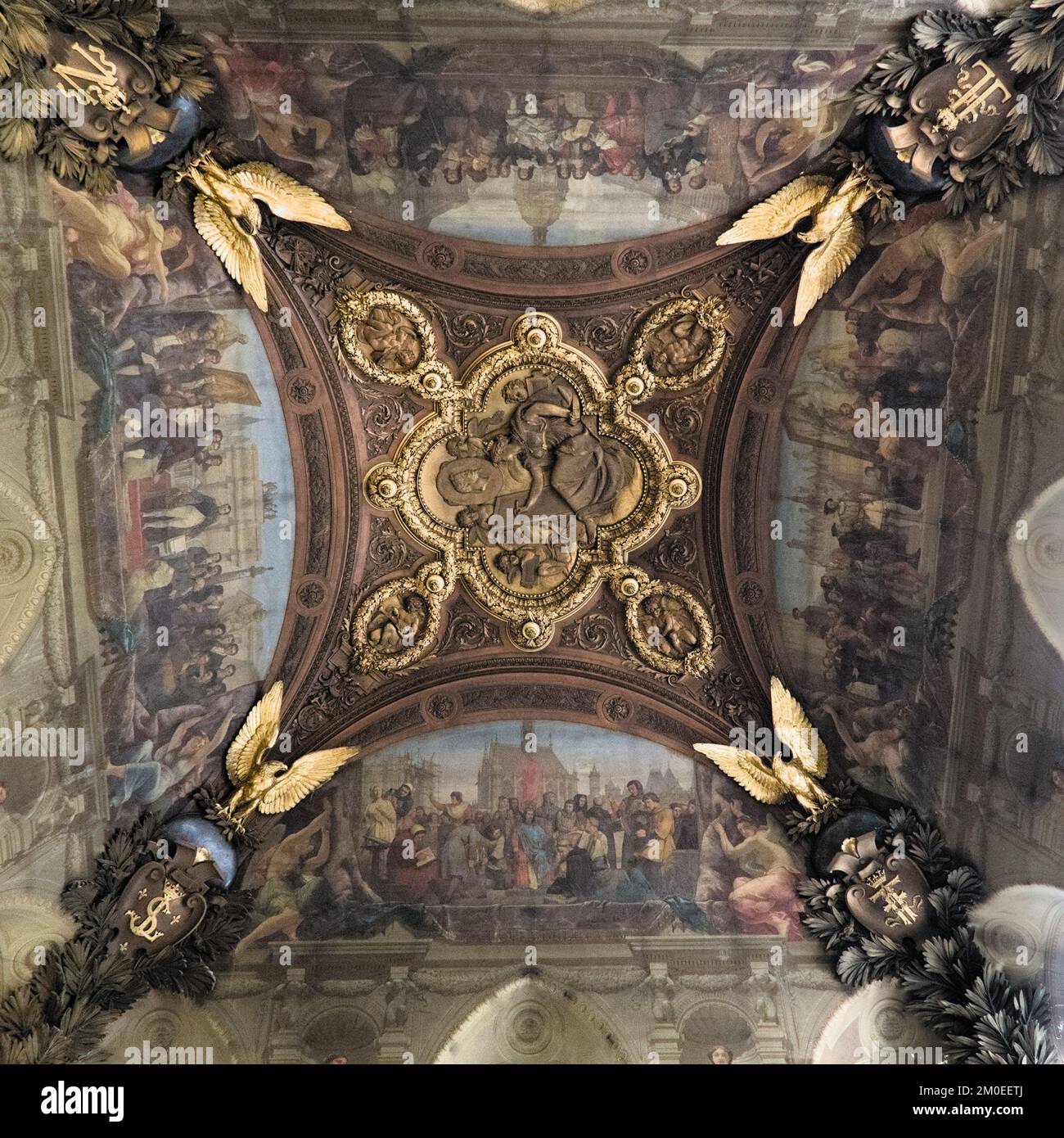 Royal chapel ceiling in Versailles Palace Stock Photo - Alamy