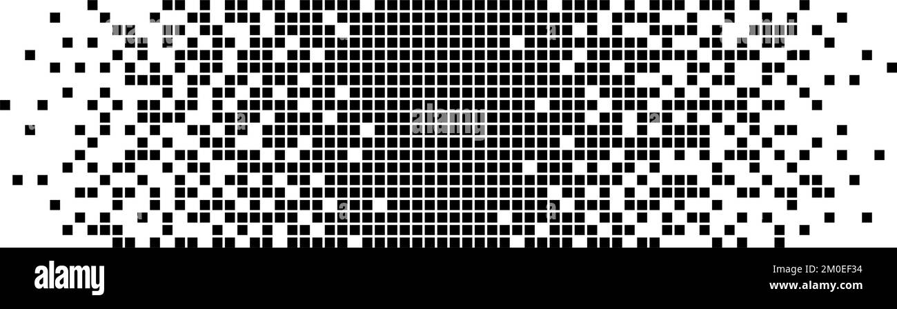 Pixel disintegration background. Halftone fragment. Dispersed dotted ...