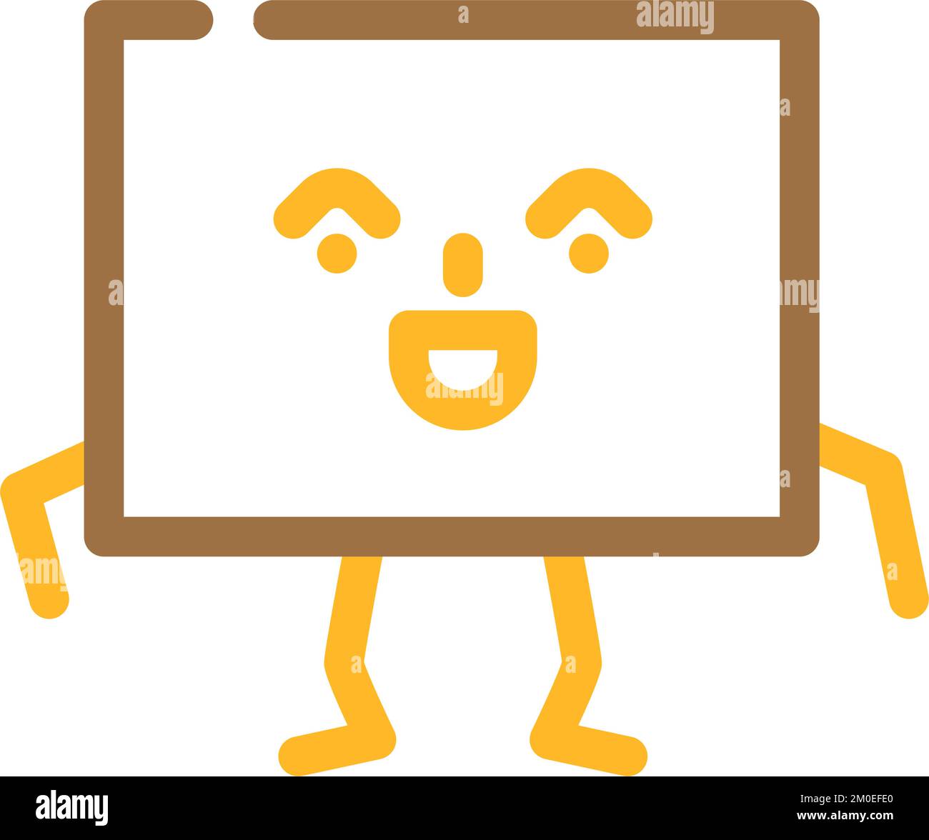 rectangle geometric shape character color icon vector illustration ...