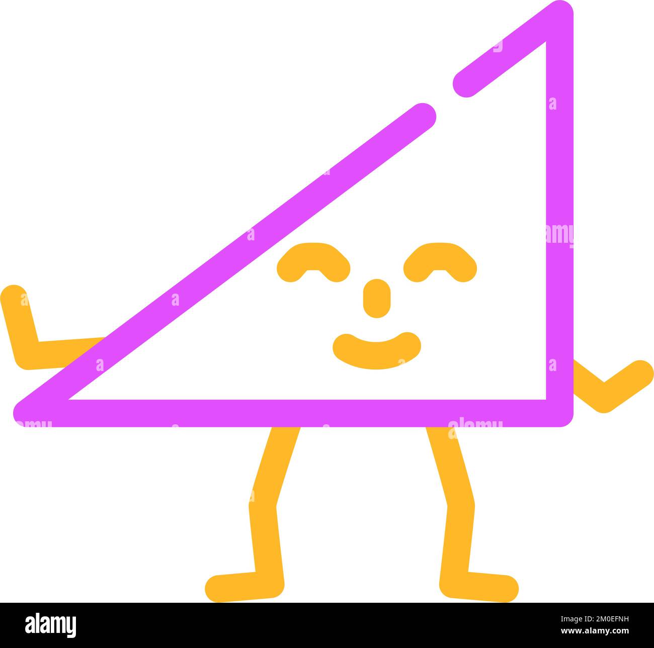 triangle geometric character color icon vector illustration Stock ...