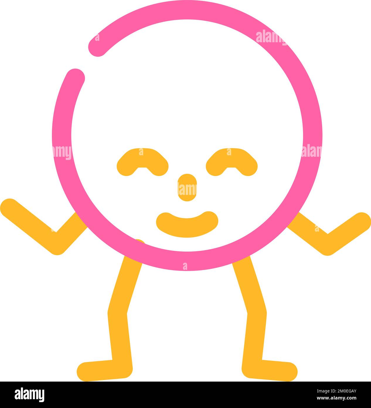 circle geometric shape character color icon vector illustration Stock ...