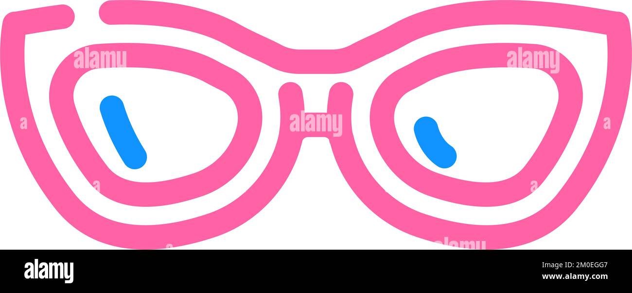 cat eye sunglasses frame color icon vector illustration Stock Vector ...