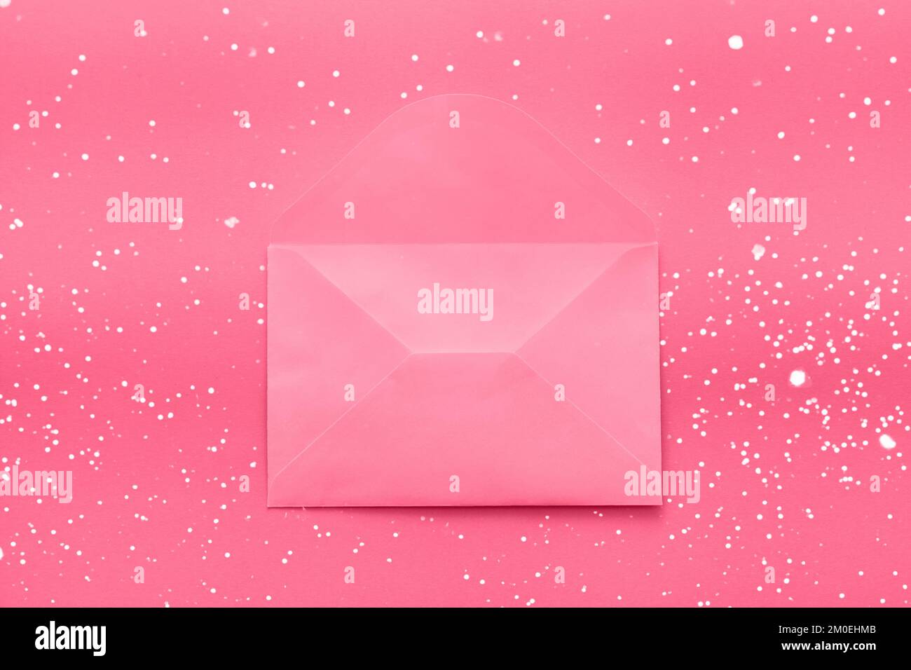 Envelope on a viva magenta background. Viva Magenta - trendy color of ...