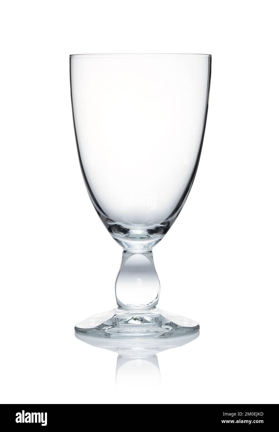 Empty wine glass on white background Stock Photo - Alamy