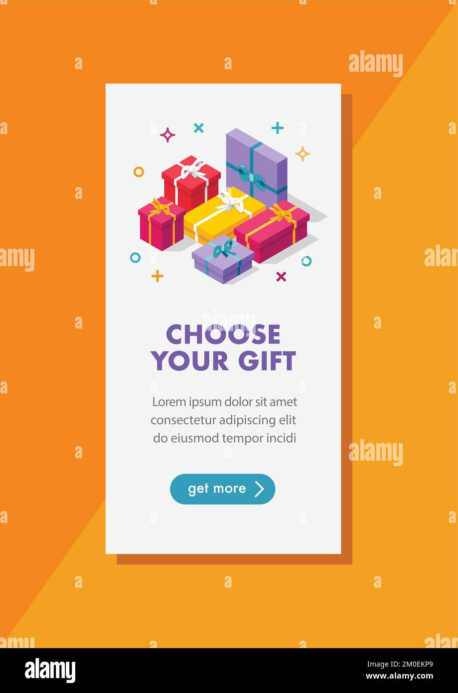 Choose your gift banner template. Vector illustration Stock Vector ...