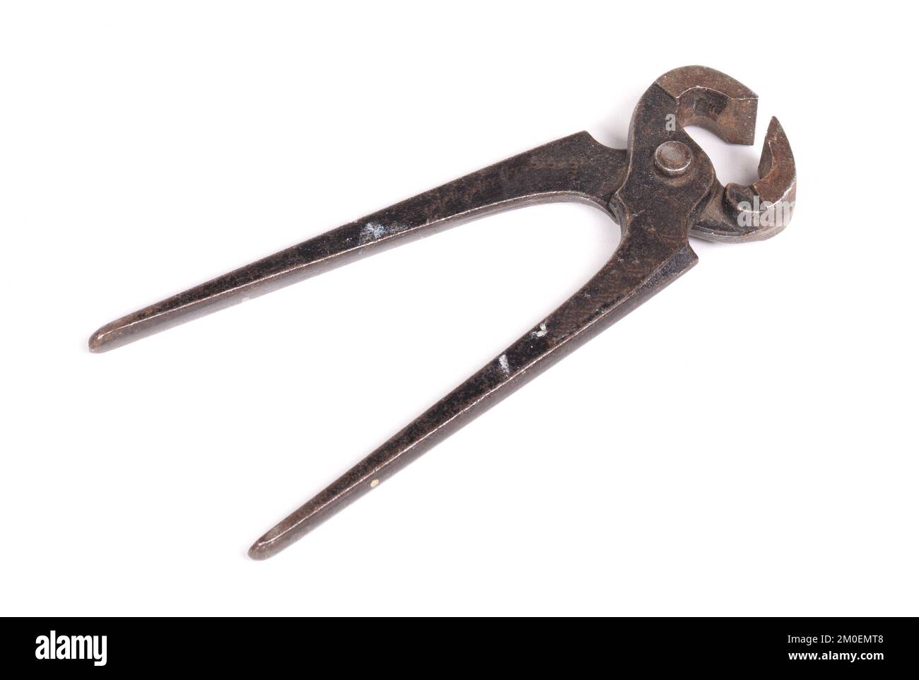 Old and rusty pair of pincers isolated on white background Stock Photo ...