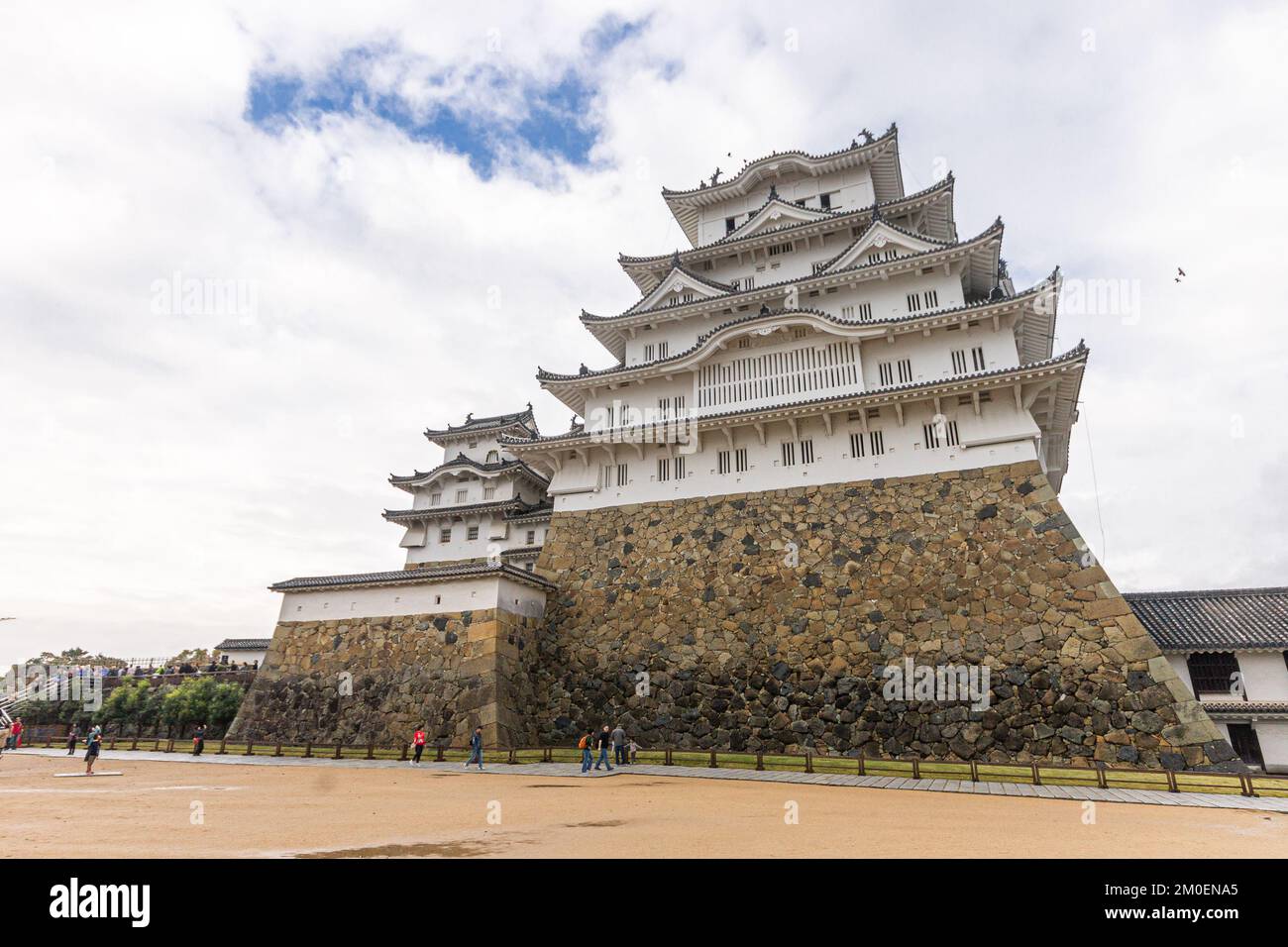 Himeji, Japan. The main keep (tenshu) of the White Egret or Heron ...