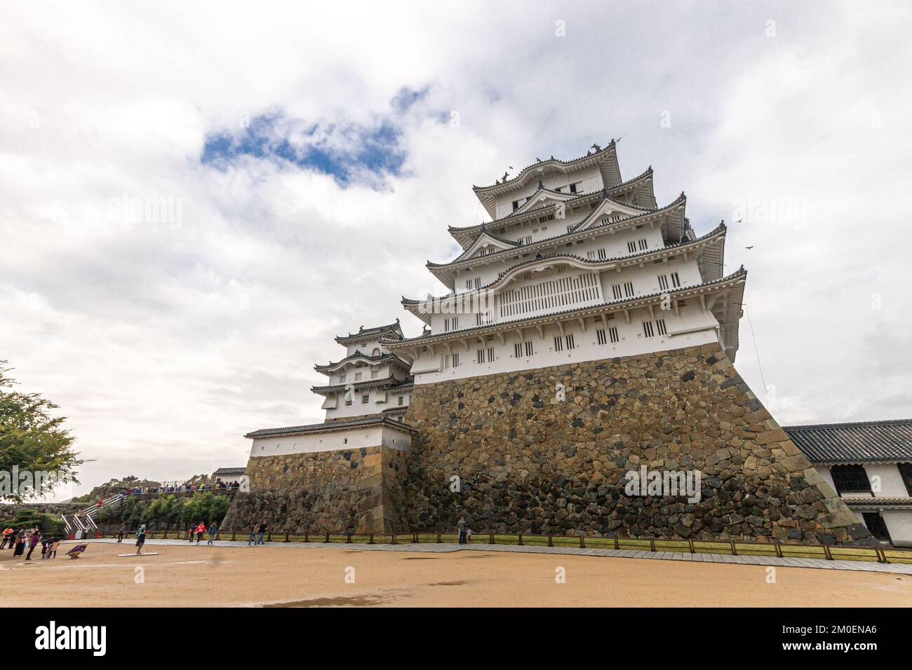 Himeji, Japan. The main keep (tenshu) of the White Egret or Heron ...