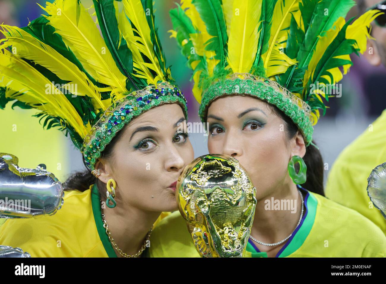 Brazil fans during the FIFA World Cup 2022, Round of 16 football match ...