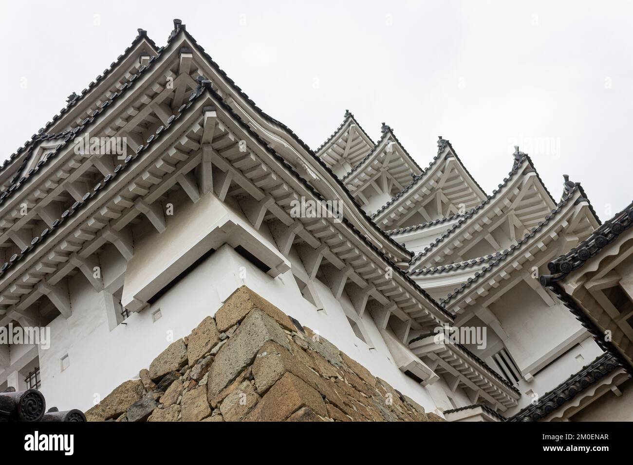 Himeji, Japan. The main keep (tenshu) of the White Egret or Heron ...