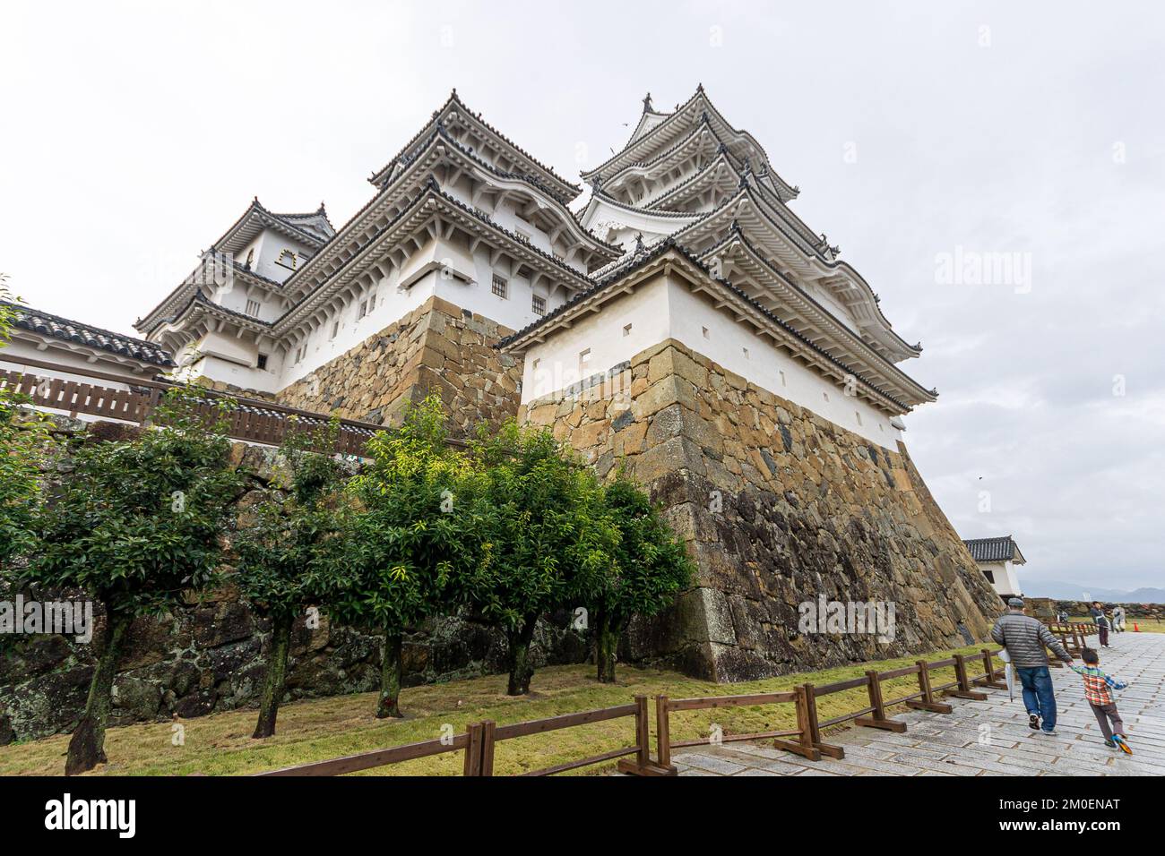 Himeji, Japan. The main keep (tenshu) of the White Egret or Heron ...