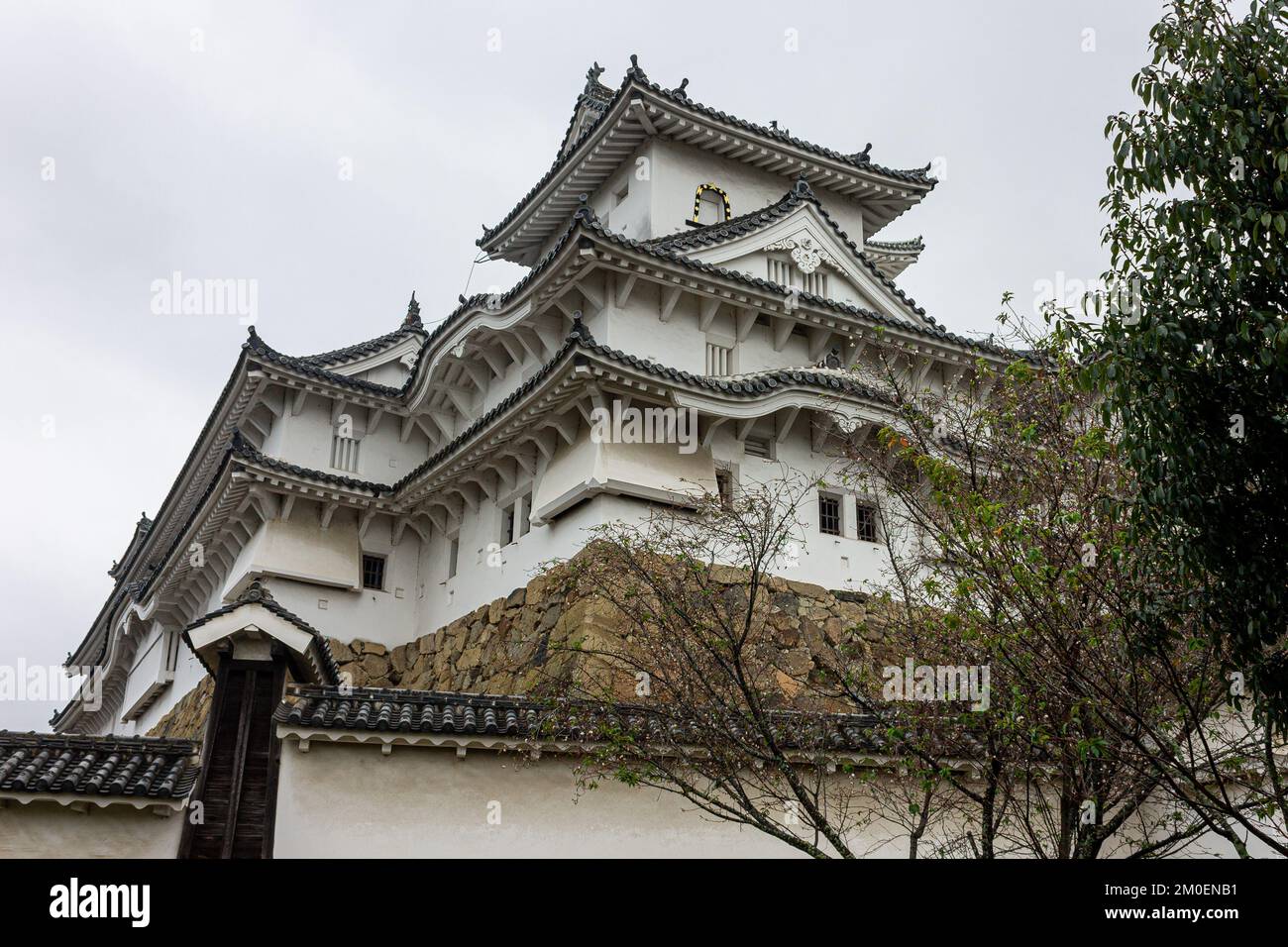 Himeji, Japan. The main keep (tenshu) of the White Egret or Heron ...