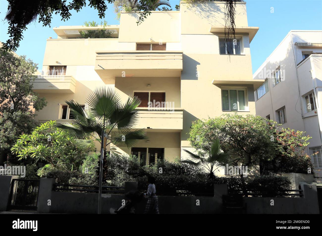A building representing the famous Bauhaus architecture style ...