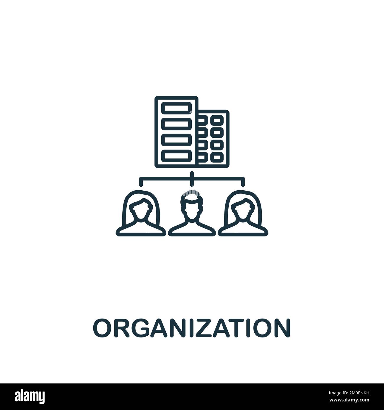 Organization icon. Monochrome simple Company Structure icon for ...
