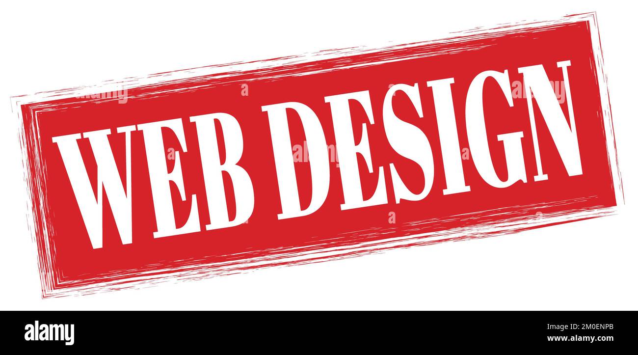 WEB DESIGN text written on red rectangle stamp sign Stock Photo - Alamy