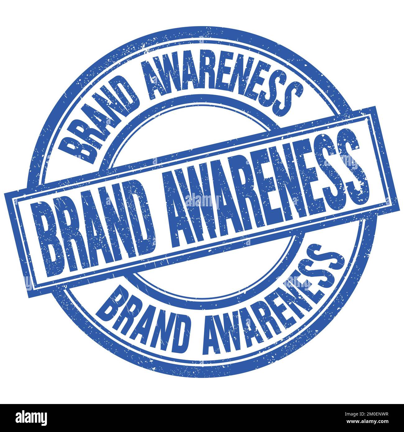 BRAND AWARENESS text written word on blue round stamp sign Stock Photo ...