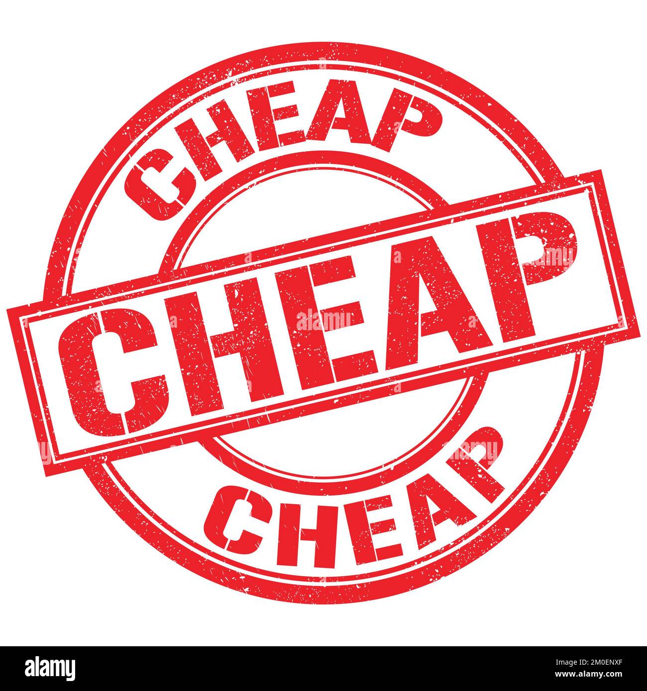 CHEAP text written on red round stamp sign Stock Photo - Alamy