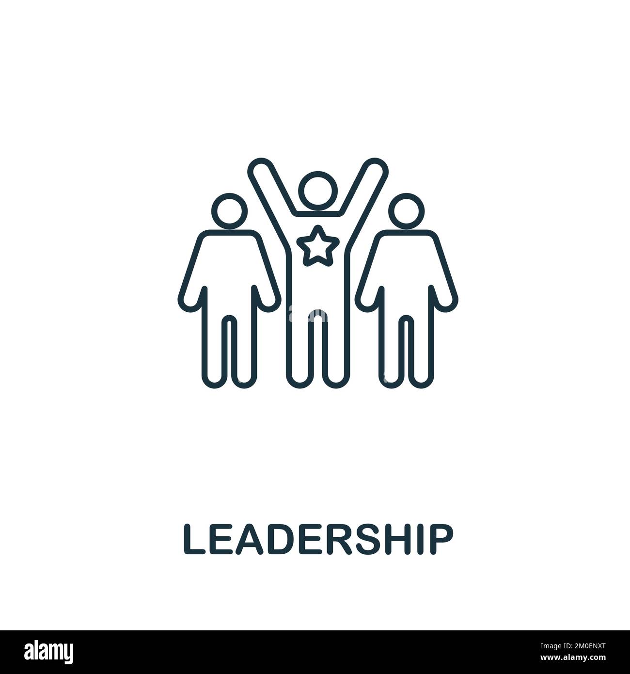 Leadership icon. Monochrome simple Company Structure icon for templates ...